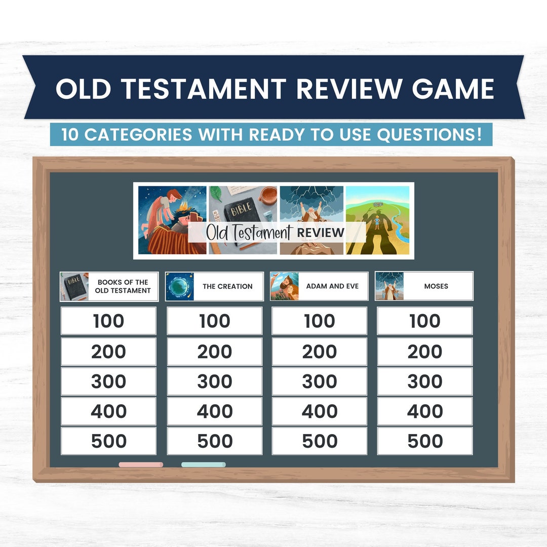 Old Testament Review Game, Bible Study Games, Kids Bible Study, Sunday ...