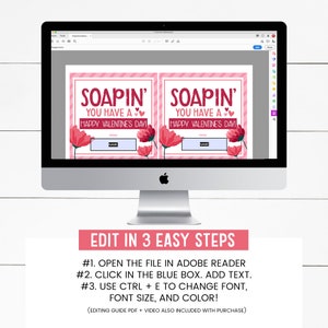 Hand Soap Gift Tag, Valentines Soap Tag, Teacher Valentine Tag, Soapin ...