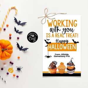 Halloween Appreciation Treat Tag, Halloween Employee Thank You ...
