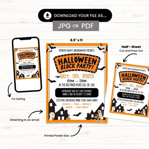 Halloween Block Party, Block Party Invite, Neighborhood Party, Costume ...