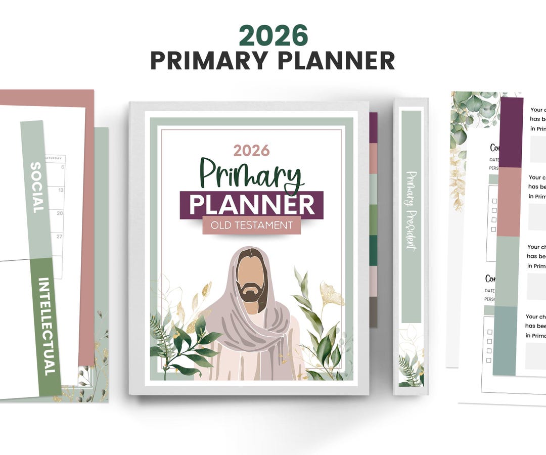 2026 LDS Primary Planner: Editable Binder for Primary Presidency (PDF Download) - Etsy