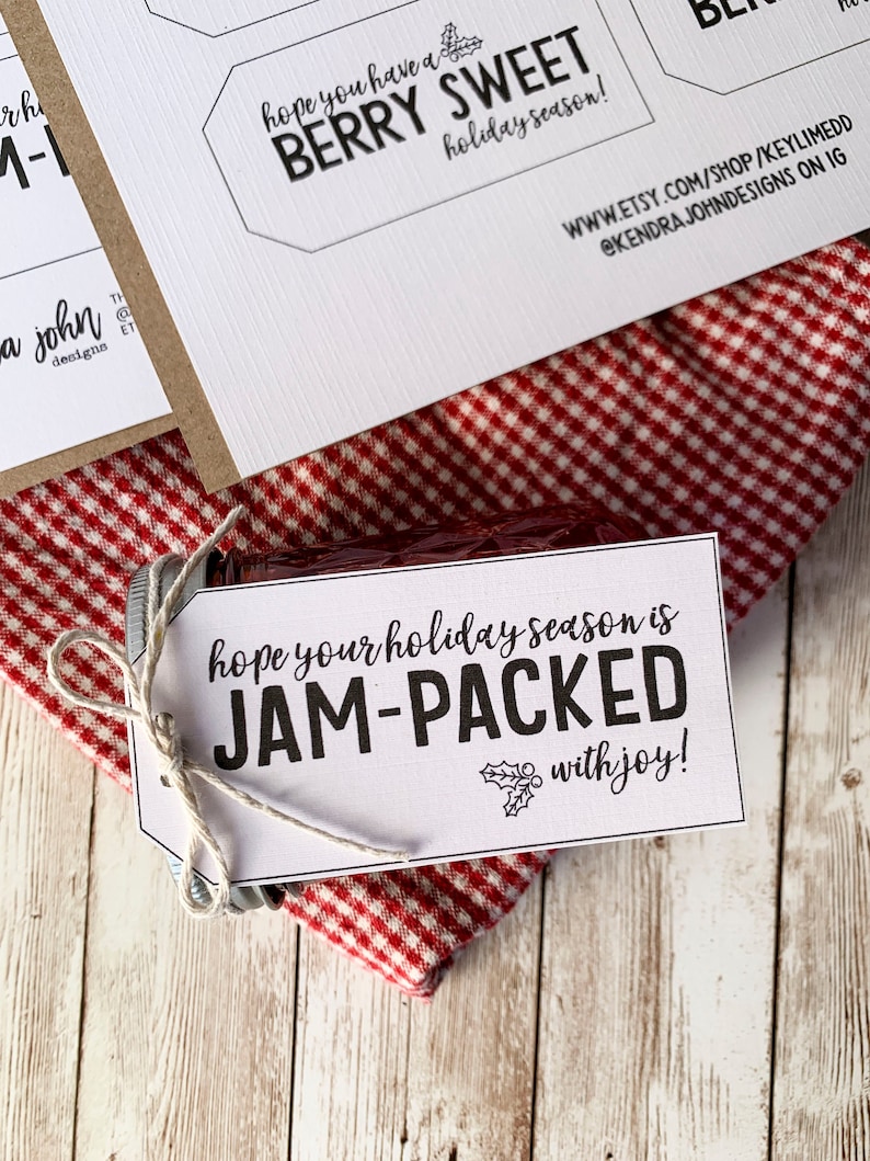 Christmas Gift For Neighbor Jam Labels Printable Teacher | Etsy