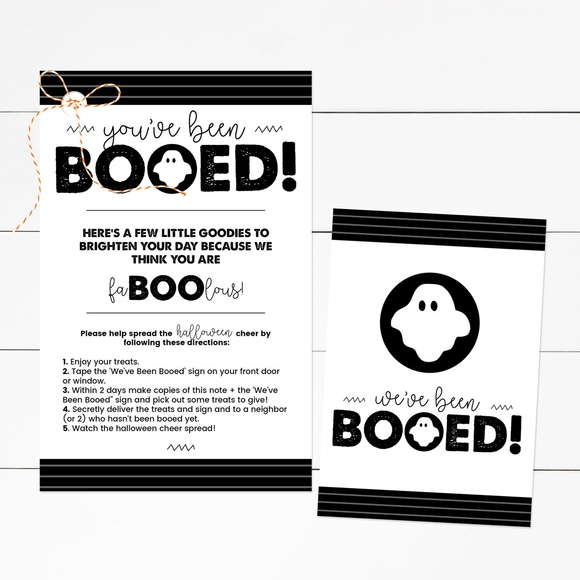 Halloween Boo Kit Boo Printable You've Been Booed Boo - Etsy