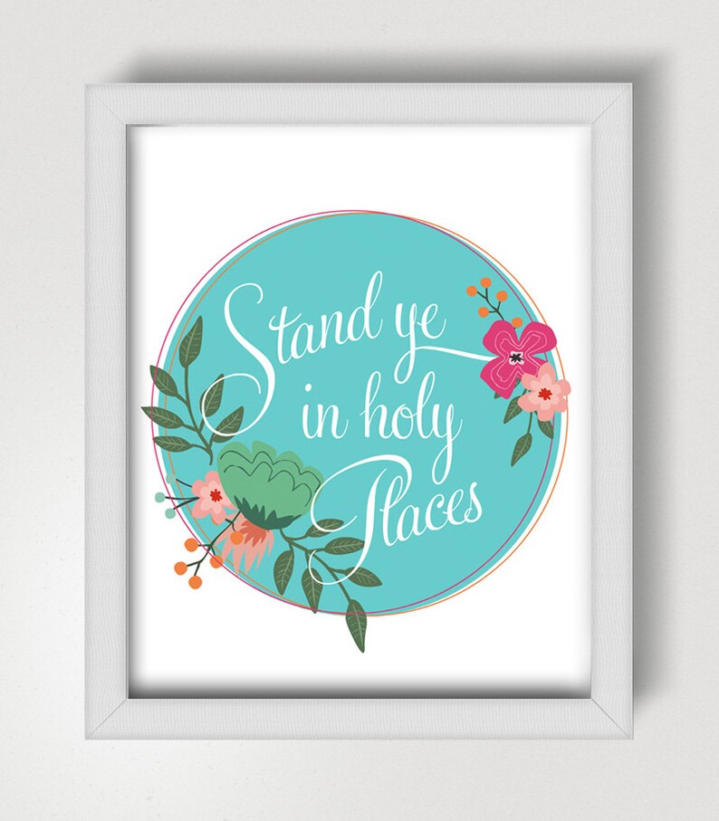 Printable Wall Art Stand Ye in Holy Places LDS - Etsy