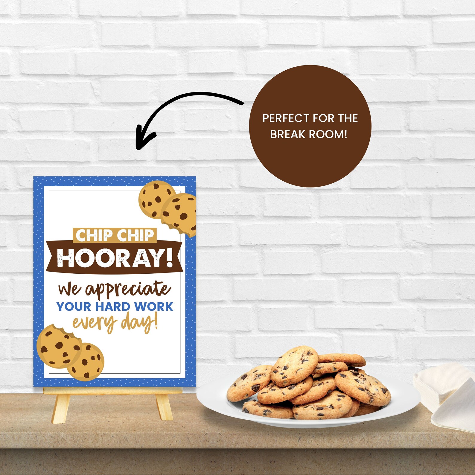 Cookie Poster, Staff Appreciation Poster, Chip Chip Hooray, Break Room ...
