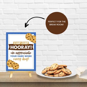 Cookie Poster, Staff Appreciation Poster, Chip Chip Hooray, Break Room ...