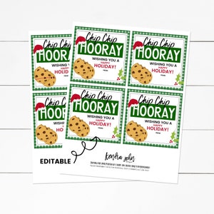 Cookie Gift Tag, Neighbor Christmas Gift, Printable Christmas Treat Tag ...