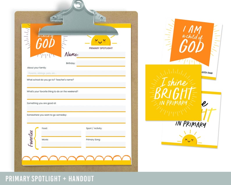 Primary Spotlight, Spotlight for Primary, Primary Questionnaire ...