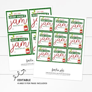 Jam Gift Tag, Neighbor Christmas Gift, Neighbor Gift Printable ...