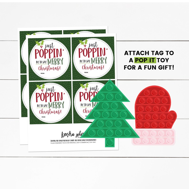 Pop It Gift Tag Fidget Toy Favor Tag Pop It Gift Idea - Etsy
