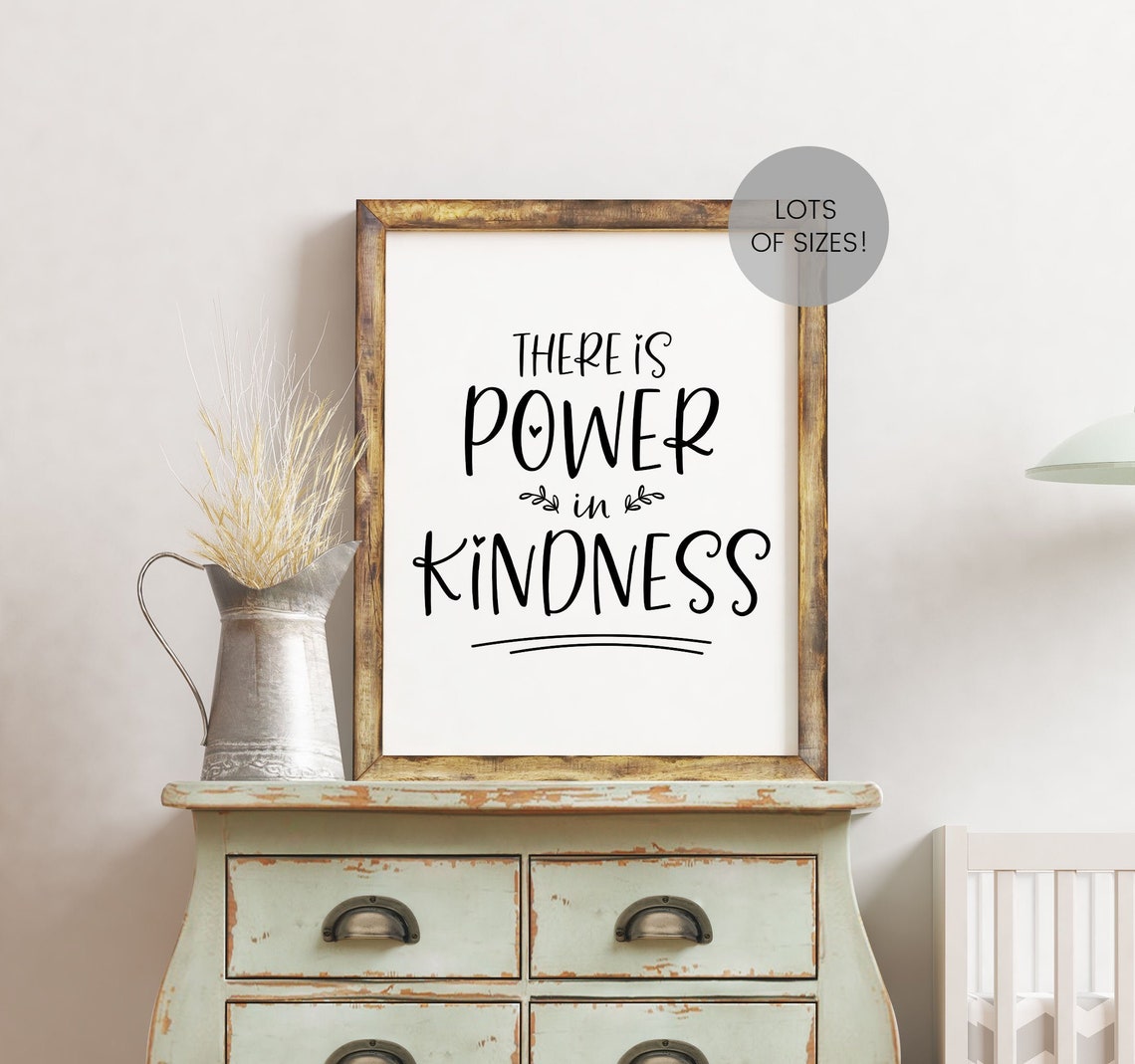 Treat People With Kindness Be Kind Sign Printable Wall Art | Etsy
