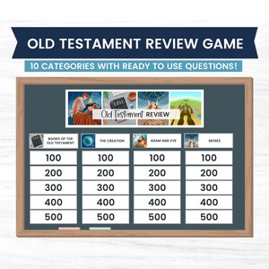 Old Testament Review Game, Bible Study Games, Kids Bible Study, Sunday ...