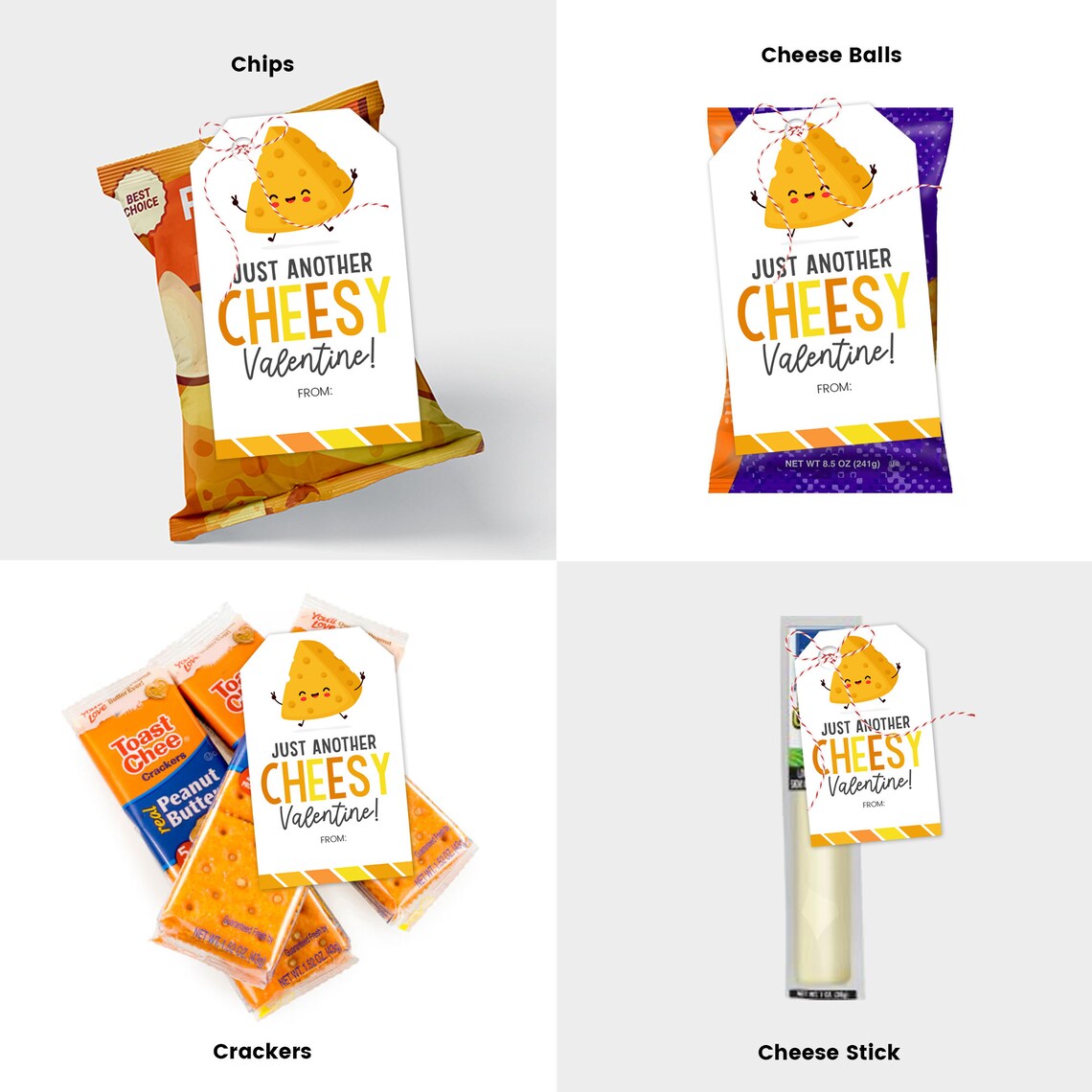 Cheesy Valentines Tag, Cheese Ball Valentine, Chip Valentines, Crackers ...