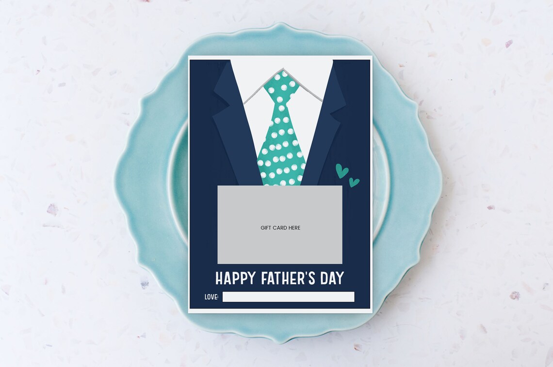Father's Day Gift Card Holder Printable Father's Day | Etsy