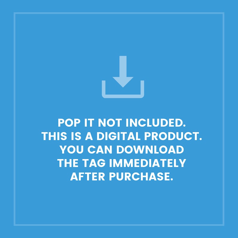 Pop It Birthday Favor Birthday Pop It Tag Pop It Birthday - Etsy