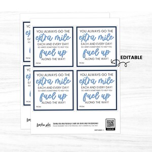 Extra Mile Tag, Employee Appreciation Gift Tags, Staff Thank You Card ...