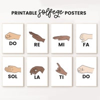 Solfege Flashcards, Solfege Hand Signs Printable Poster , Music Games ...