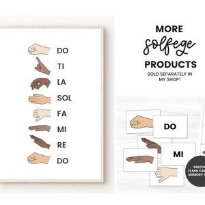 Solfege Hand Sign, Solfege Poster, Music Class Poster, Music Teacher ...