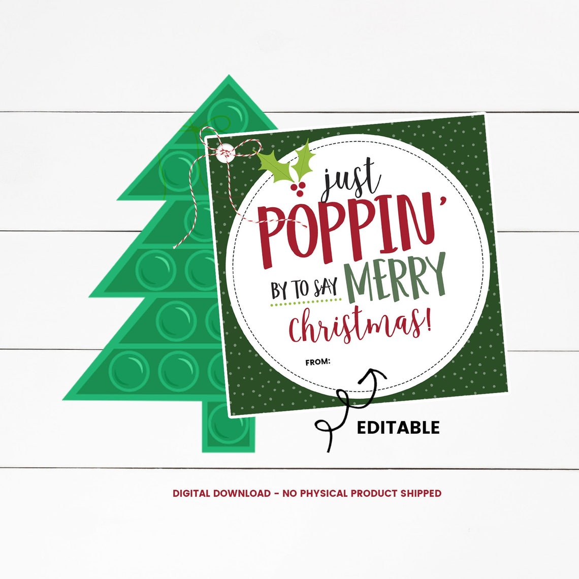 Pop It Gift Tag Fidget Toy Favor Tag Pop It Gift Idea - Etsy