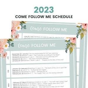 Come Follow Me 2023 Schedule, New Testament Study Guide, LDS New ...