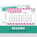 Reading Punch Card Reward Chart Homeschool Reading Log - Etsy