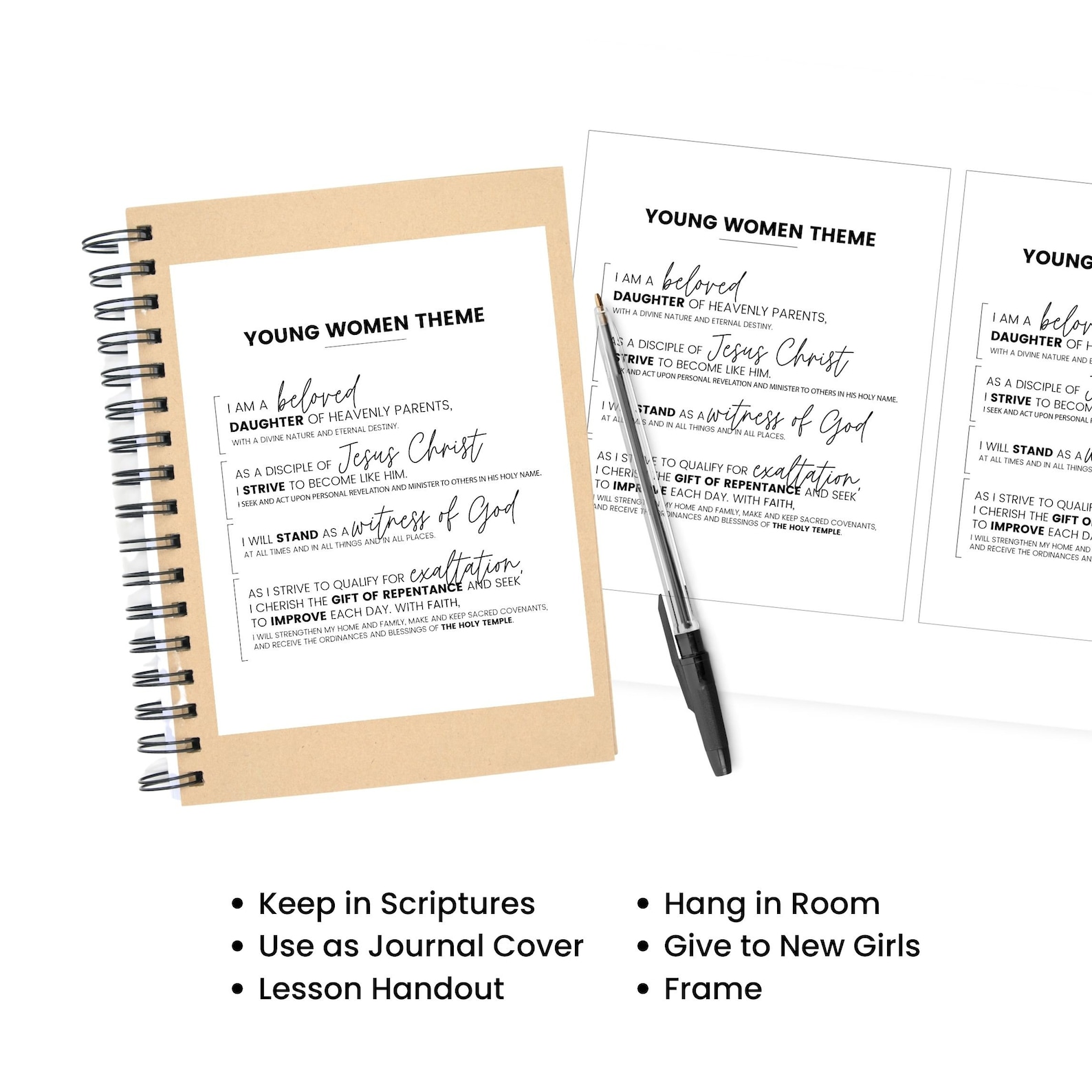 Young Women Theme Printable YW Theme YW Theme Poster Young - Etsy