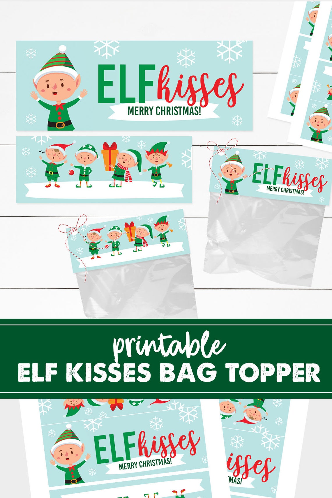 Elf Kisses Christmas Elf Elf Treat Bag Elf Treats Elf - Etsy