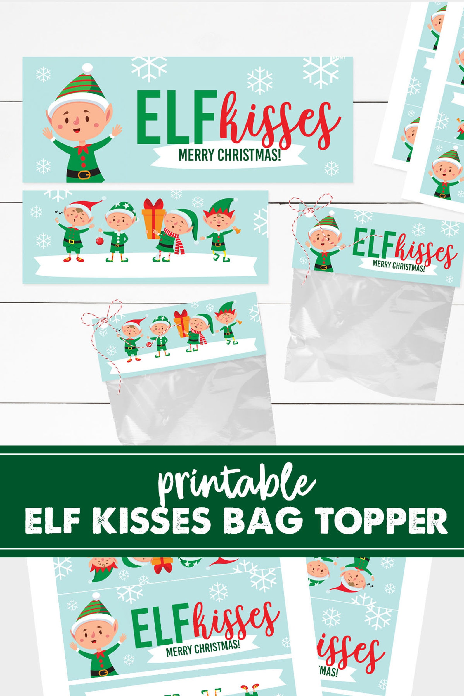 Elf Kisses Christmas Elf Elf Treat Bag Elf Treats Elf - Etsy