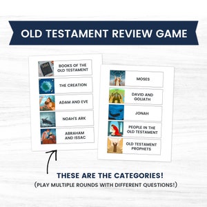 Old Testament Review Game, Bible Study Games, Kids Bible Study, Sunday ...