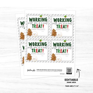 Christmas Appreciation Tag Christmas Thank You Tag Editable - Etsy