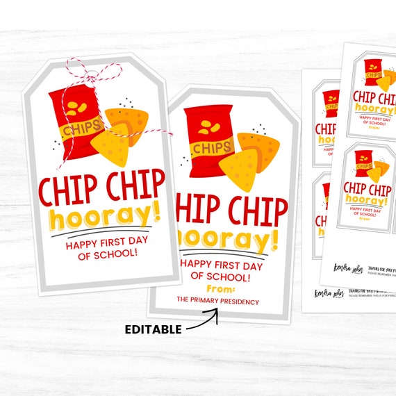 Back to School Gift Tag Chip Gift Tag Classroom Treat Tag - Etsy