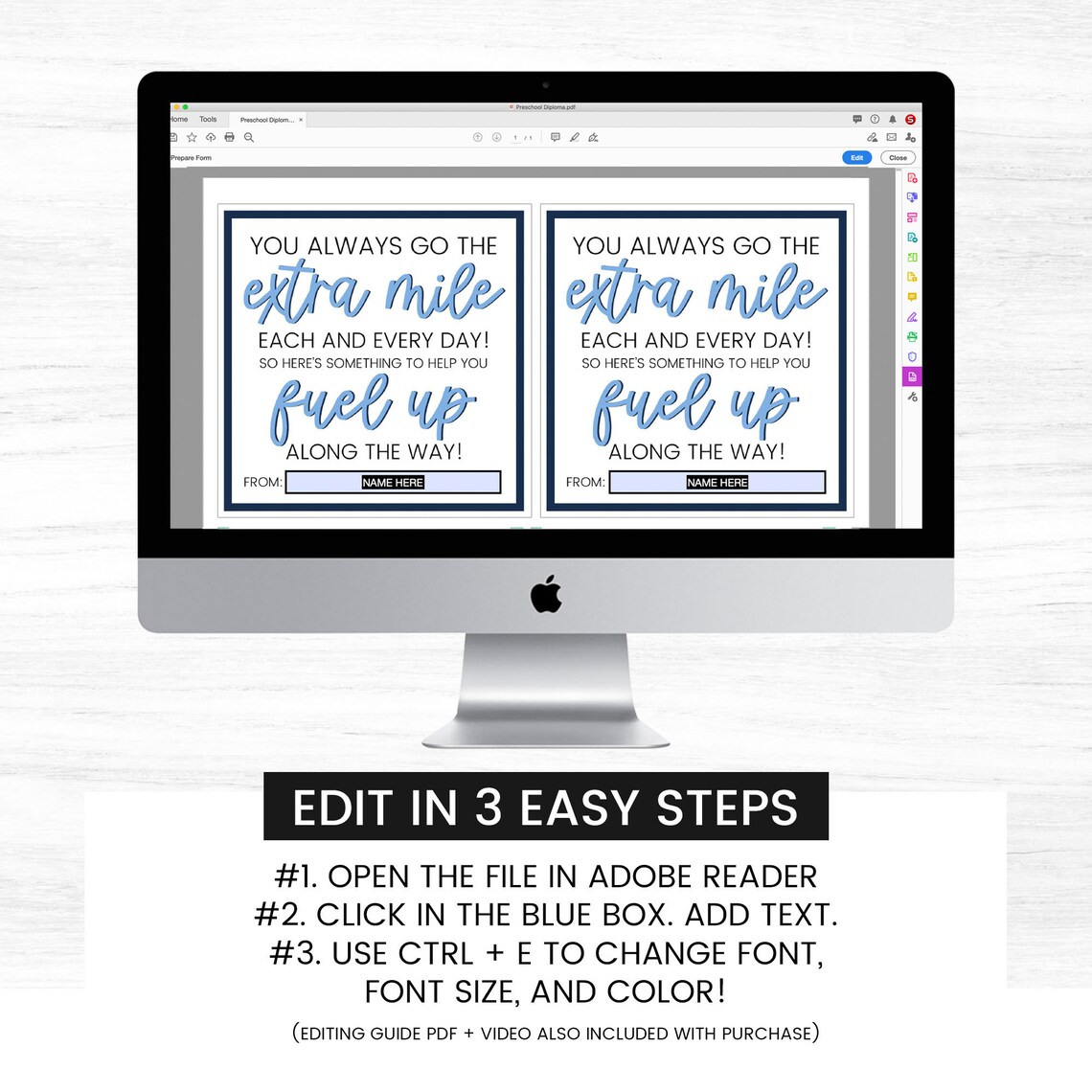 Extra Mile Tag, Employee Appreciation Gift Tags, Staff Thank You Card ...