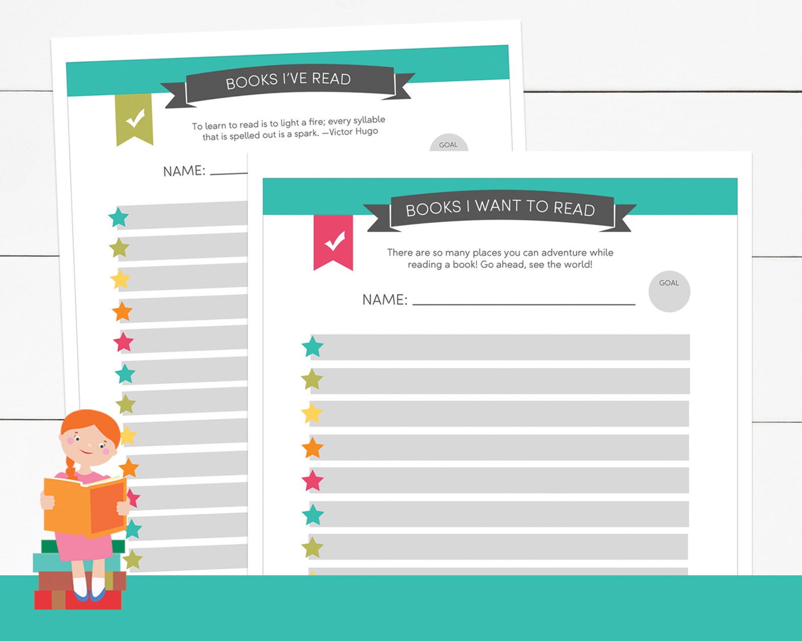 Reading Planner for Kids Kids Reading Journal Printable - Etsy