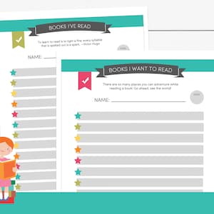 Reading Planner for Kids, Kids Reading Journal, Printable Reading List ...