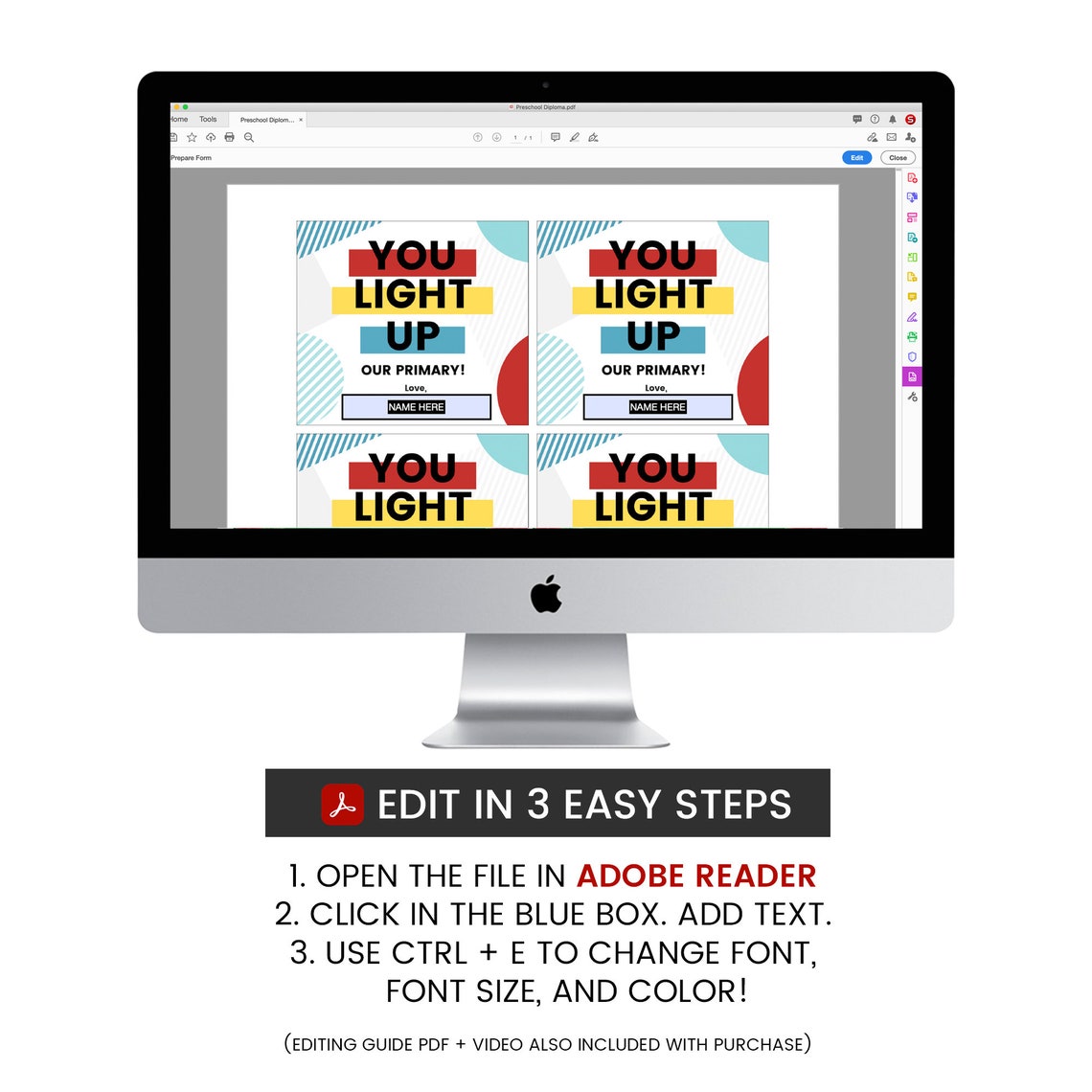 Primary Birthday Tag Glow Stick Gift Finger Light Tag LDS - Etsy