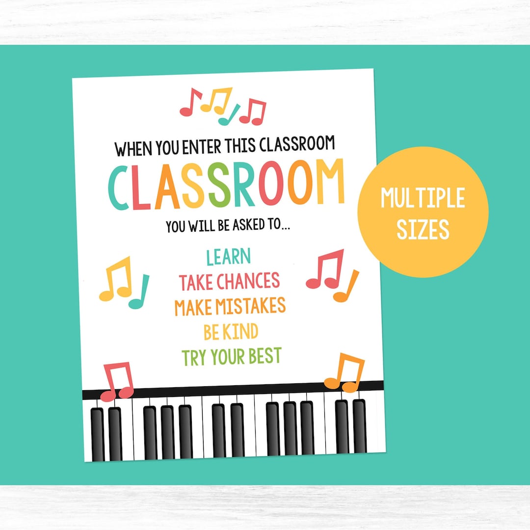 Music Class Rules, Music Teacher Decor, Sorry About the Noise ...