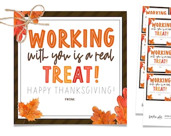 Fall Appreciation Treat Tags Printable A Little Fall Treat - Etsy