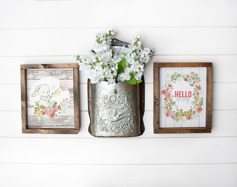 BUNDLE, Hello Spring Sign, Spring Decor, Wall Art Prints, Easter ...