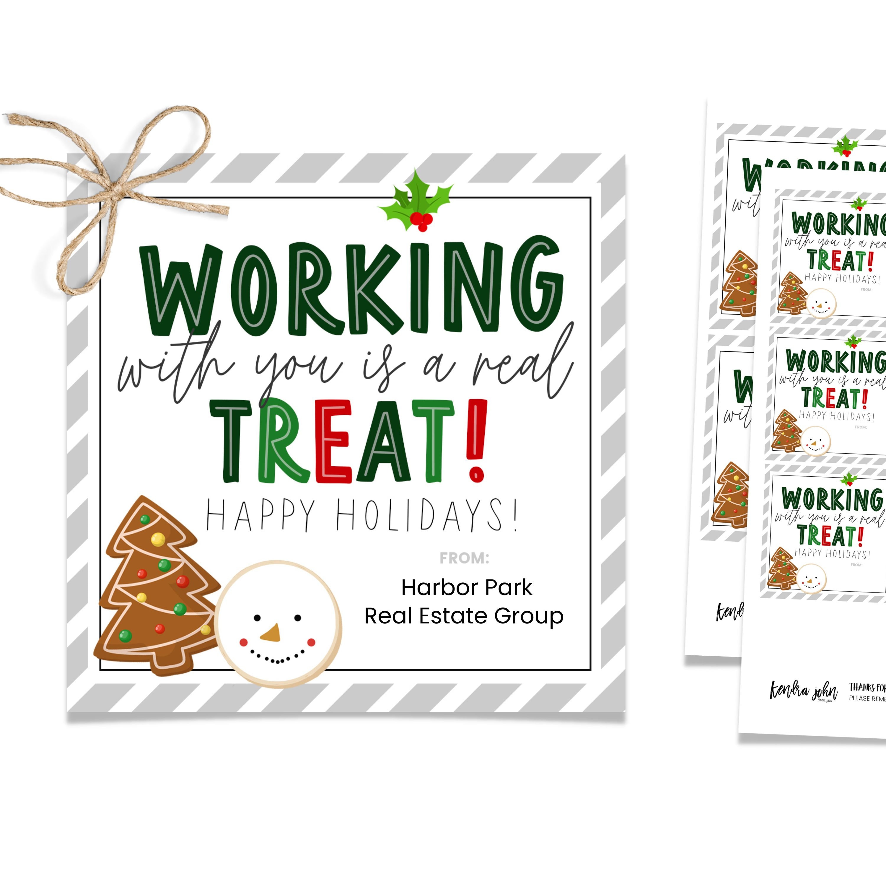 Christmas Appreciation Tag, Christmas Thank You Tag, Editable Christmas ...
