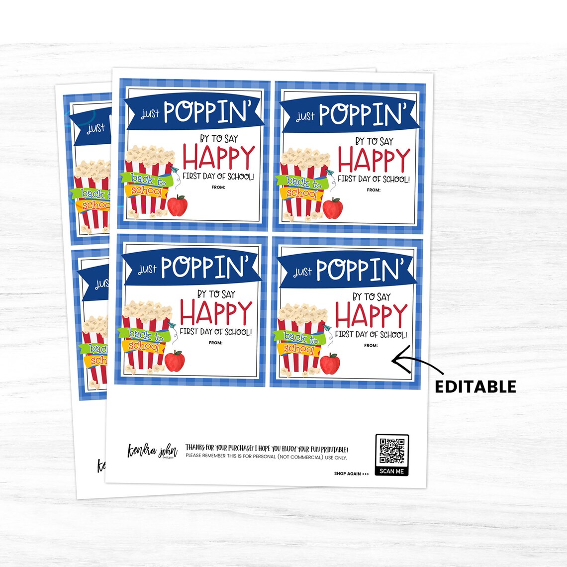 Back to School Gift Tag First Day of School Tag Printable - Etsy