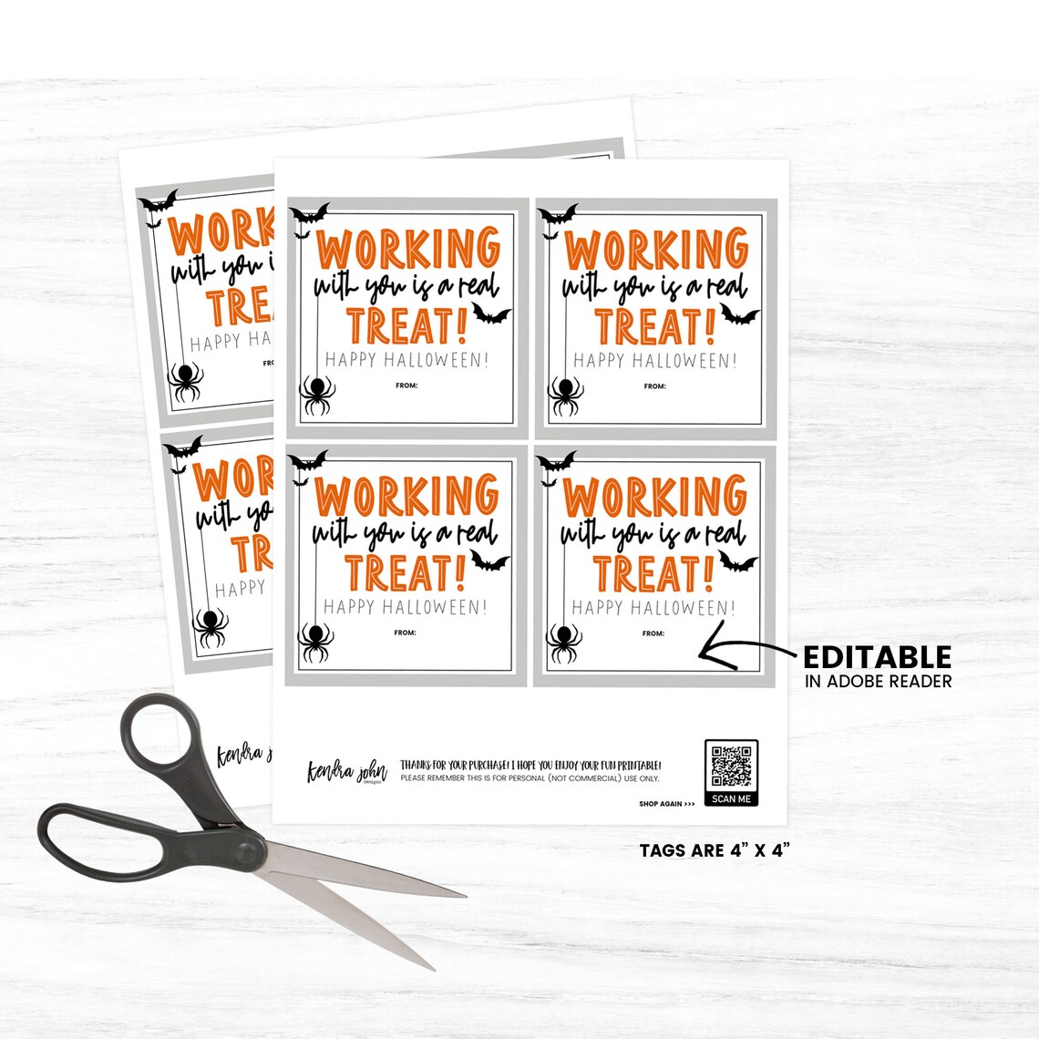 Halloween Appreciation Treat Tag Halloween Employee Thank - Etsy