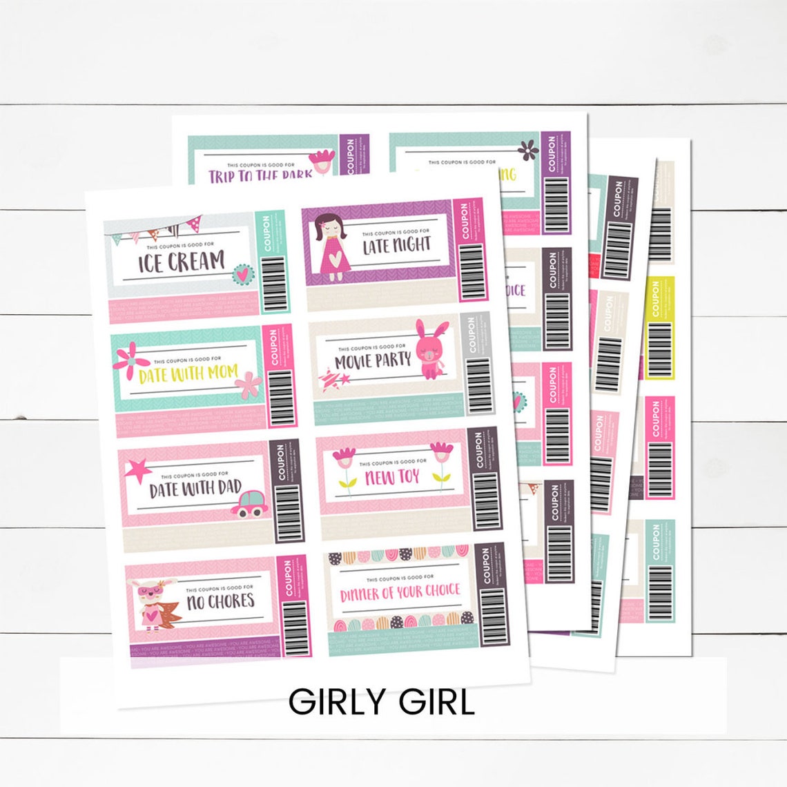 Kids Reward Coupons BUNDLE Printable Love Coupons Coupons - Etsy