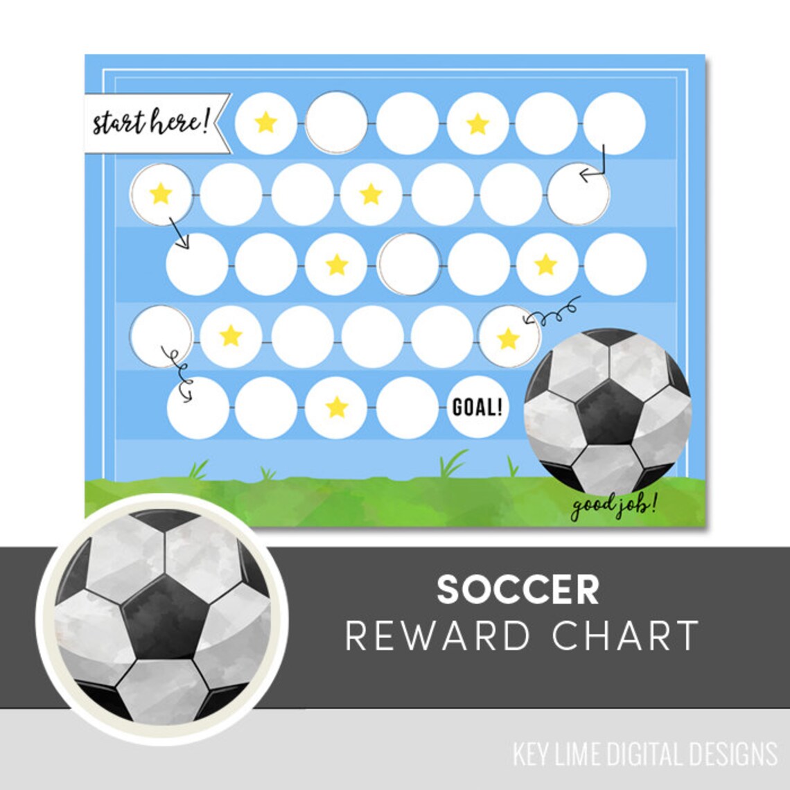 Kids Reward Chart Soccer Printable Kids Chore Chart - Etsy Canada