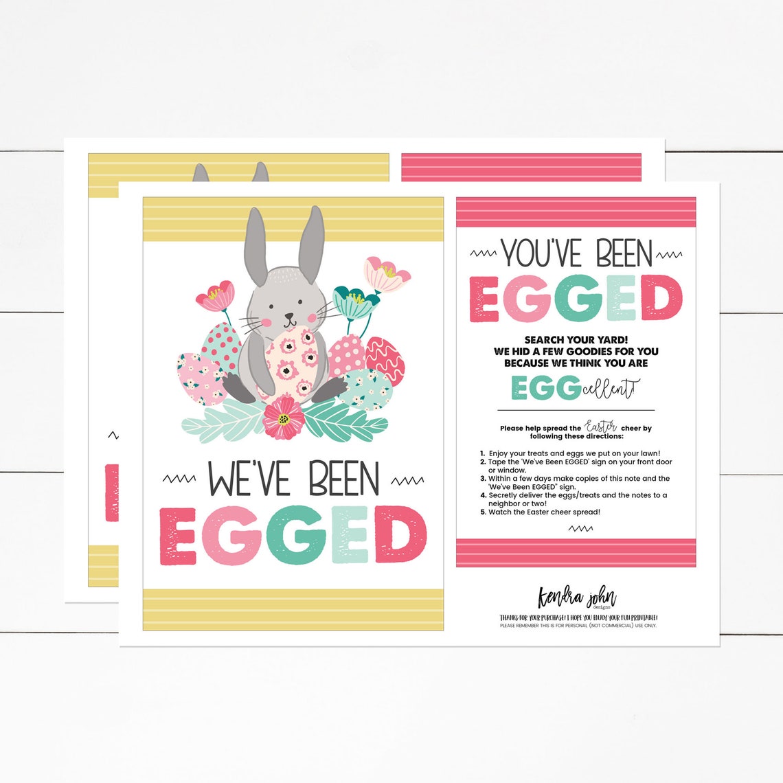 You've Been Egged Egged Sign We've Been Egged | Etsy