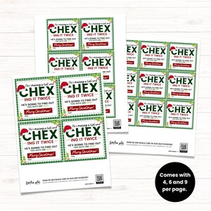 Chex Mix Gift Tag, Neighbor Christmas Gift, Printable Christmas Treat ...