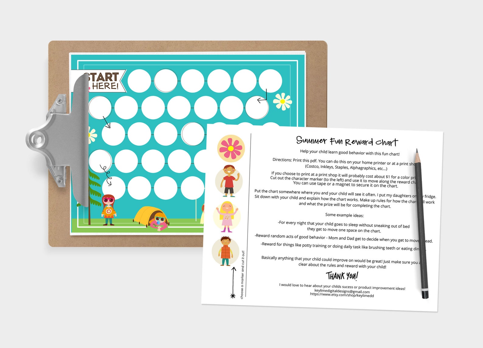 Kids Reward Chart, Camping Countdown, Behavior Chart, Kids Chore Chart ...