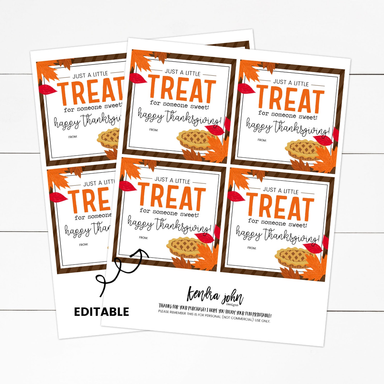 Pie Gift Tag Thanksgiving Appreciation Gift Thanksgiving - Etsy