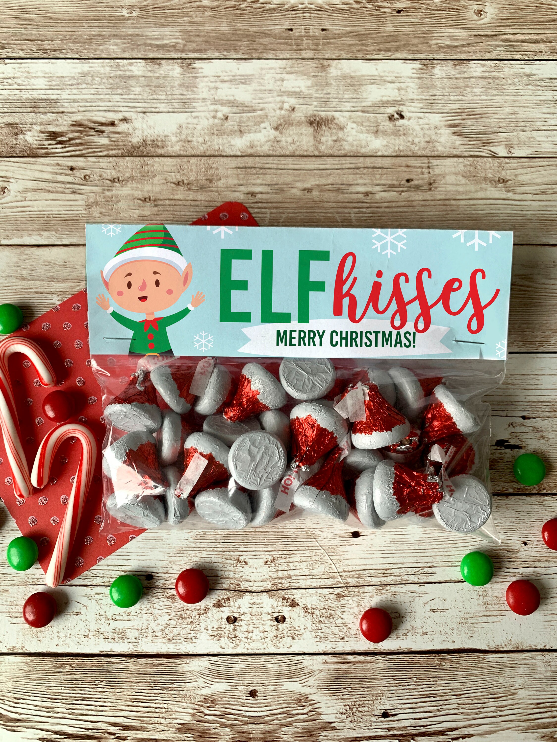 Elf Kisses Christmas Elf Elf Treat Bag Elf Treats Elf | Etsy