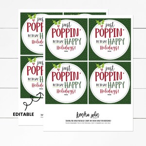 Pop It Gift Tag, Fidget Toy Favor Tag, Pop It Gift Idea, Holiday Pop It ...