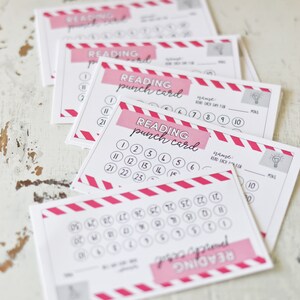 Reading Punch Card - Reward Chart - Homeschool - Reading Log - Etsy